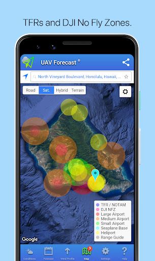 UAV Forecast for DJI Quadcopter & UAV Drone Pilots Android App