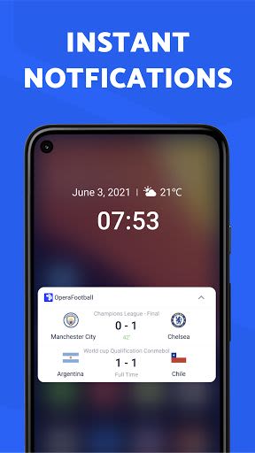 Opera Football: Live Scores & Matches Android App