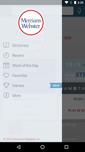 Dictionary - Merriam-Webster Android App