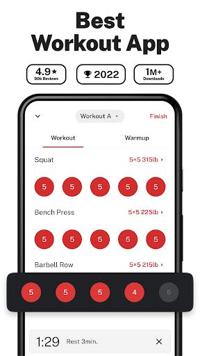 Stronglifts 5x5 - Weight Lifting & Gym Workout Log Android App