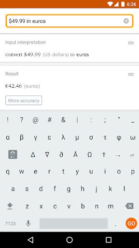 WolframAlpha Android App