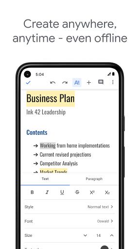 Google Docs Android App