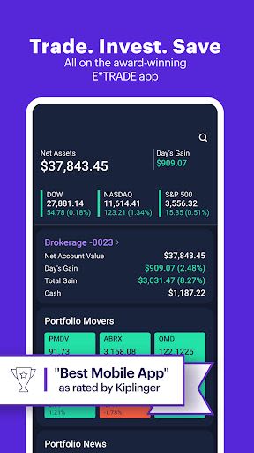 E*TRADE: Invest. Trade. Save. Android App