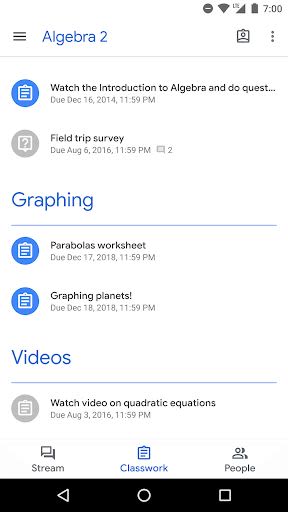 Google Classroom Android App