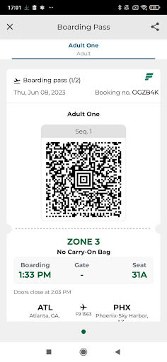 Frontier Airlines Android App