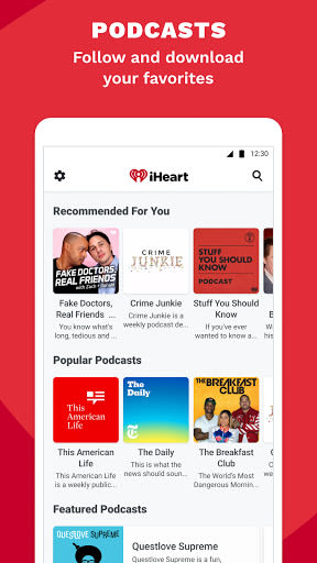 iHeart: Radio, Music, Podcasts Android App